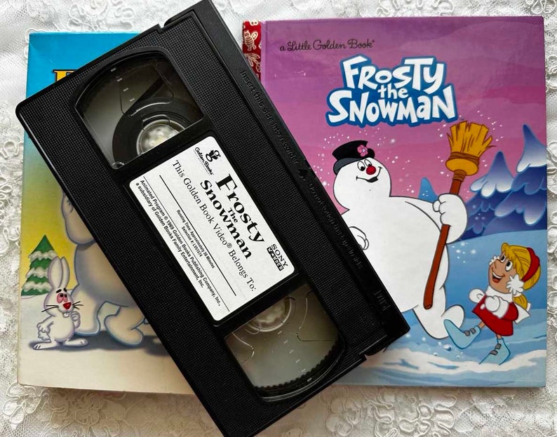 FROSTY the SNOWMAN VHS Video Tape and Little Golden Book Christmas ...
