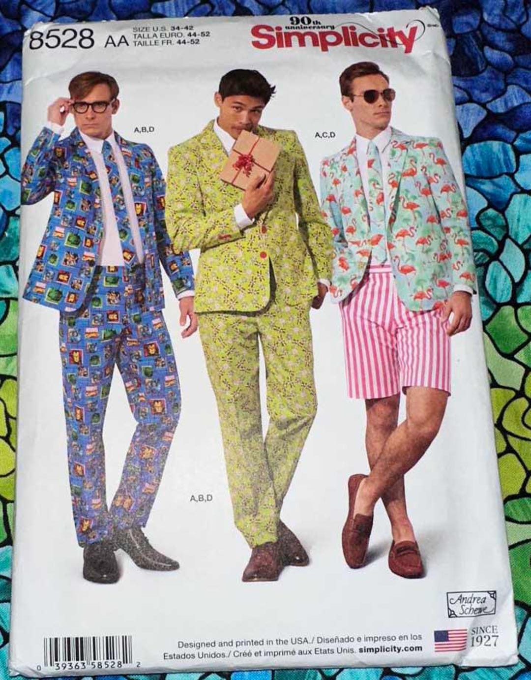 8528 AA SIMPLICITY FUNKY Men's Suits Clothing Andrew Schewe New Uncut ...