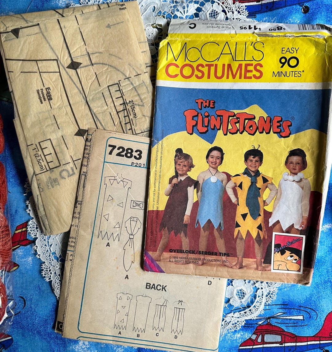 The FLINTSTONES CHILDRENS SEWING Pattern 7283 by Mccalls Costumes ...