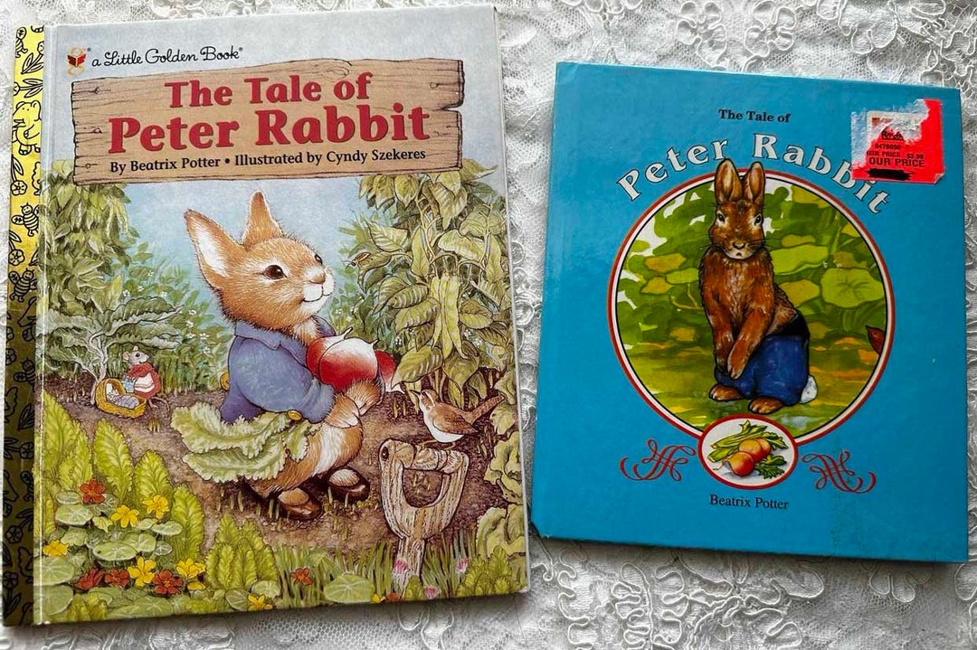 2 VINTAGE PETER RABBIT Hardbound Kids Books Tale of Peter Rabbit ...