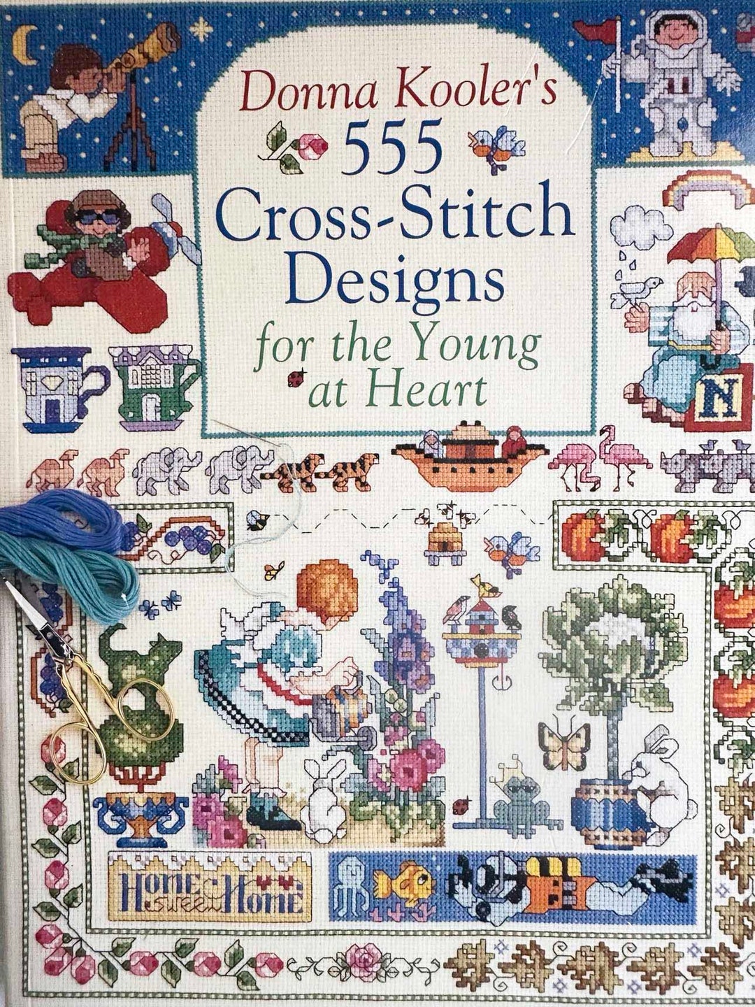 2002 DONNA KOOLER 555 YOUNG at Heart Thick Softbound Cross Stitch Full ...