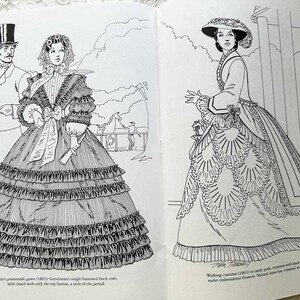 DOVER VICTORIAN FASHIONS Tom Tierney Vintage Coloring Book 45 ...