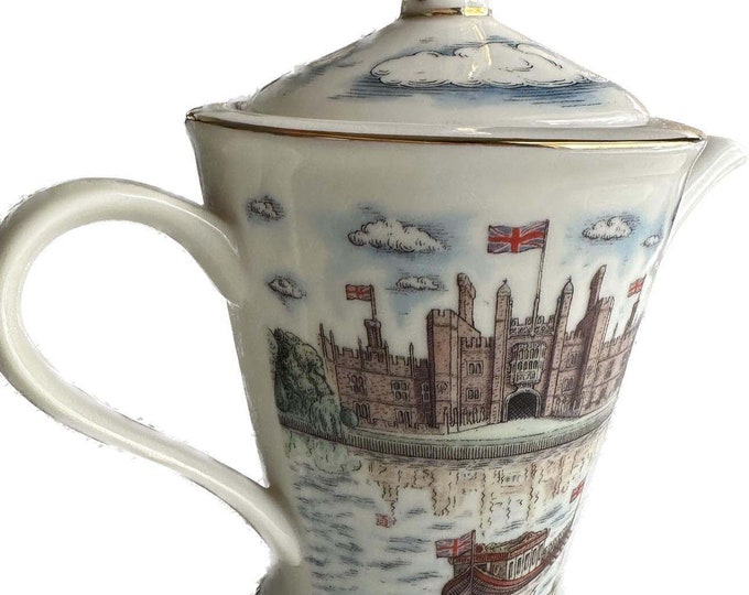 LONDON POTTERY WINDSOR Castle & Hampton Court Beautiful Porcelain Tea ...