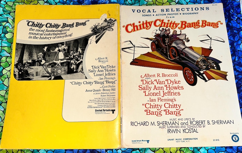 1968 CHITTY CHITTY BANG Bang Vocal Selections Sheet Music Songbook Tons ...