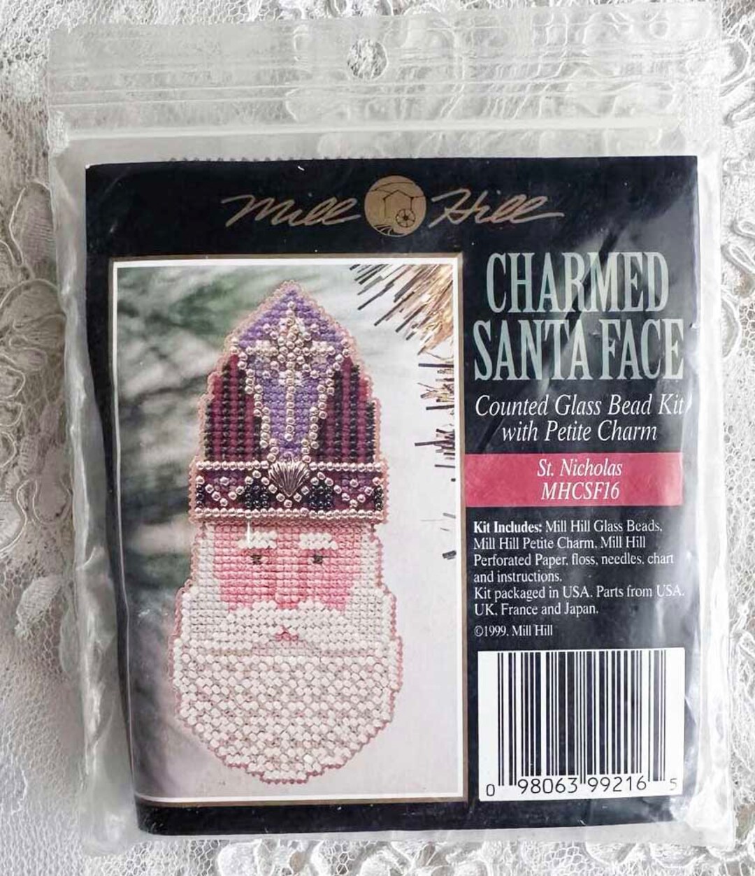 CHARMED SANTA FACE Mill Hill Bead Kit St. Nicholas From 1999 Long Out ...