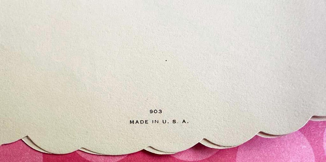 1950s Real NETTING BABY CARD for Baby, Mother and Dad Shaped Vintage ...