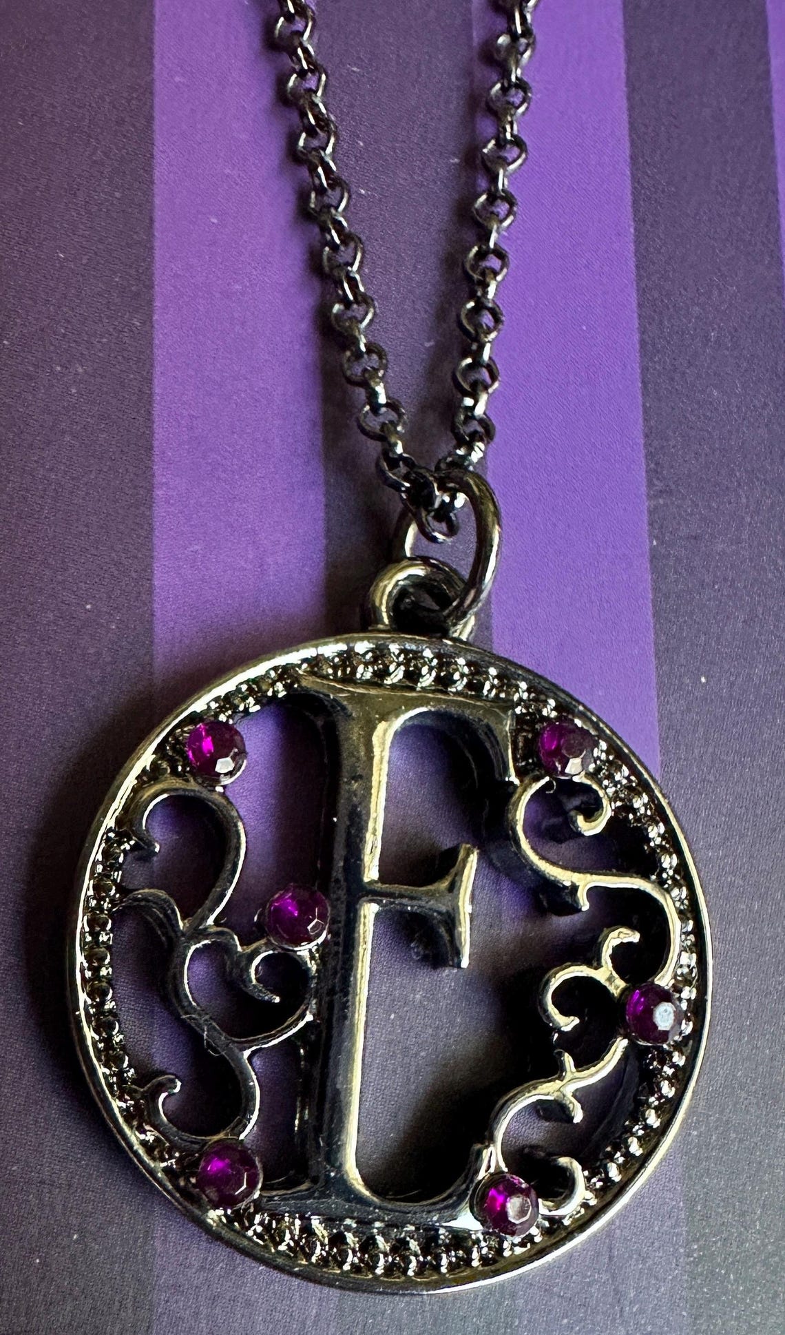 ADDAMS FAMILY WEDNESDAY Necklace Charm With the Initial "f" for ...