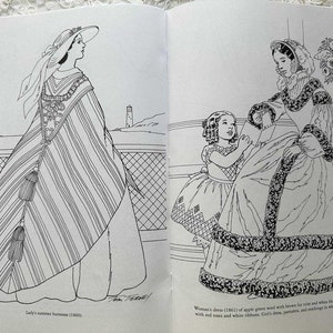 DOVER VICTORIAN FASHIONS Tom Tierney Vintage Coloring Book 45 ...