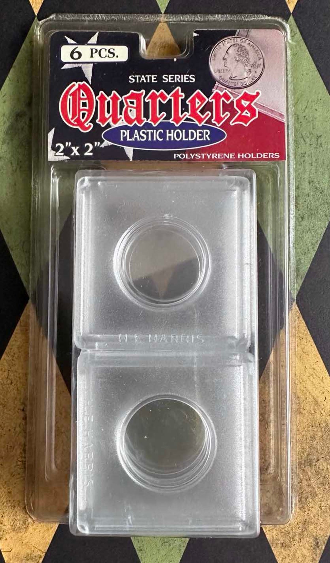 VINTAGE PLASTIC State QUARTERS Made of Polystyrene 2" X 2" - State ...