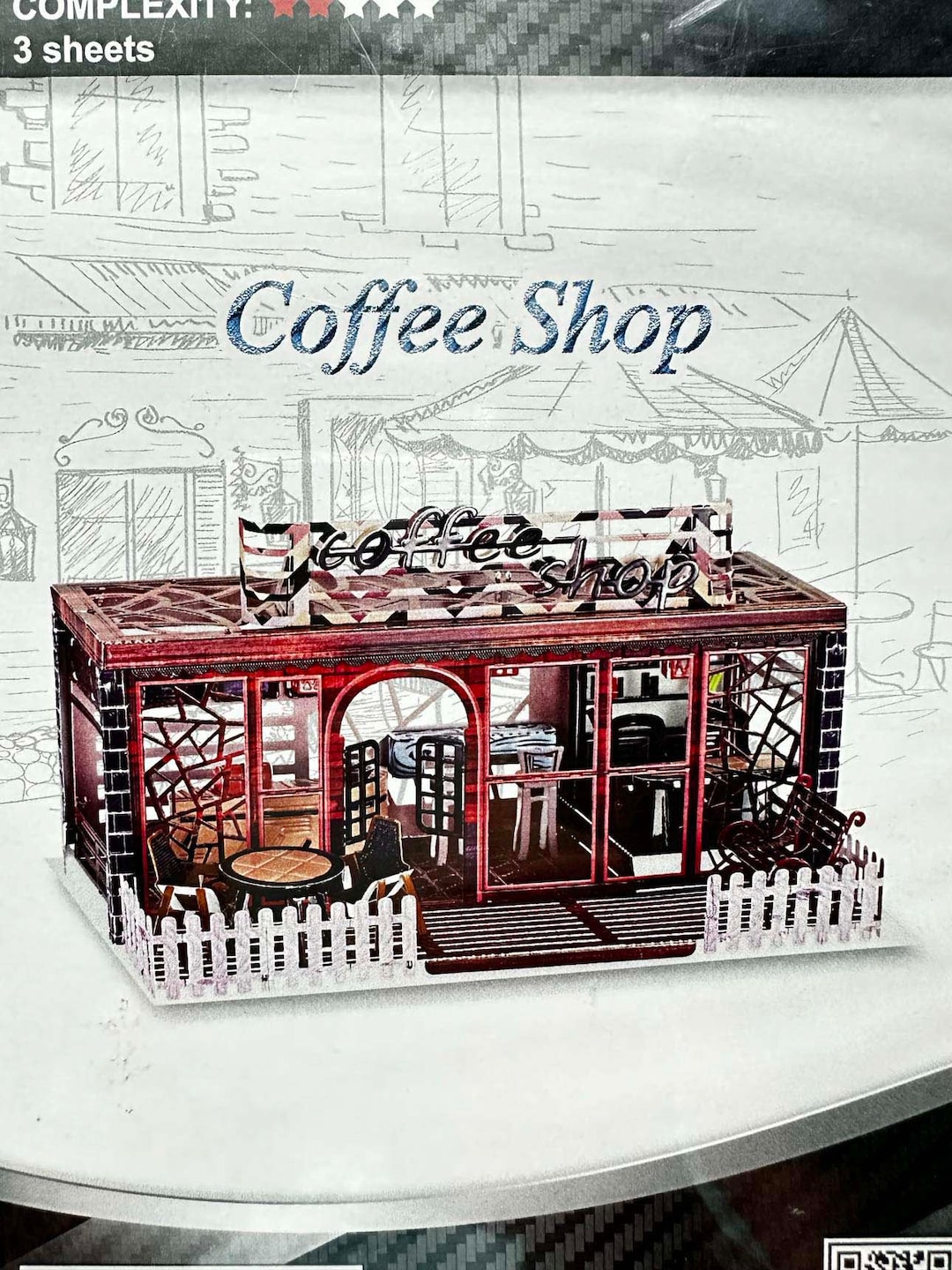 COFFEE SHOP 1:50 METAL Model to Build 1850601 Comes in Clear Hard ...