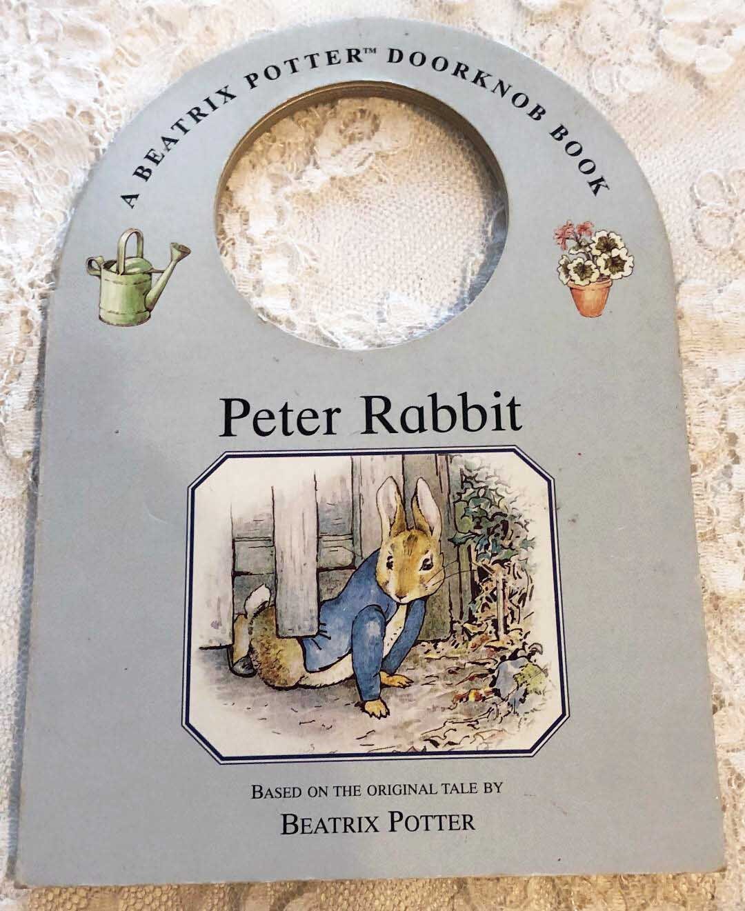 1987 PETER RABBIT FREDERICK Warne & Company Hardbound Door Knob ...