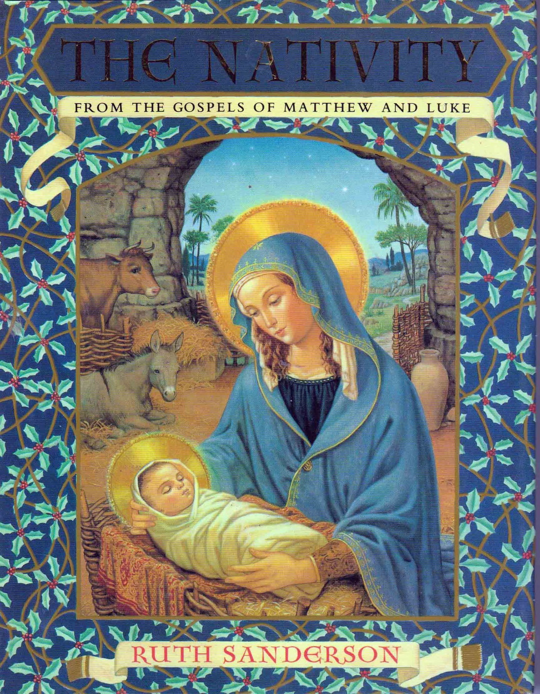 1993 VINTAGE BOOK NATIVITY Ruth Sanderson Gospels Matthew & Luke ...
