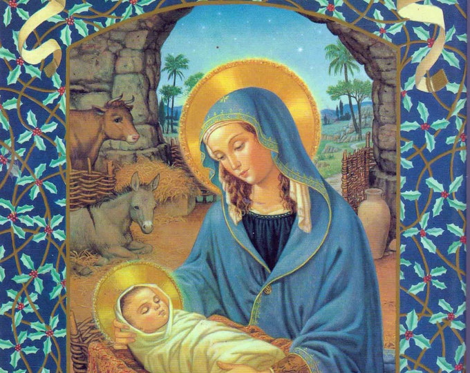 1993 VINTAGE BOOK NATIVITY Ruth Sanderson Gospels Matthew & Luke ...