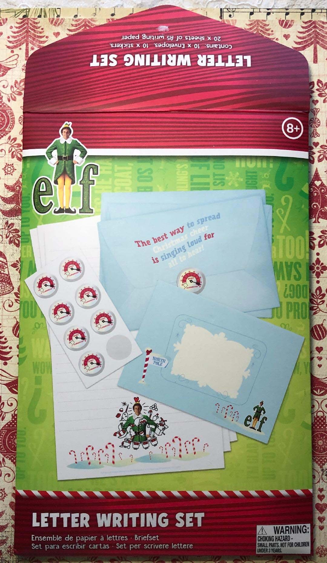 ELF the MOVIE LETTER Writing Set With 10 Festive Envelopes Lined ...