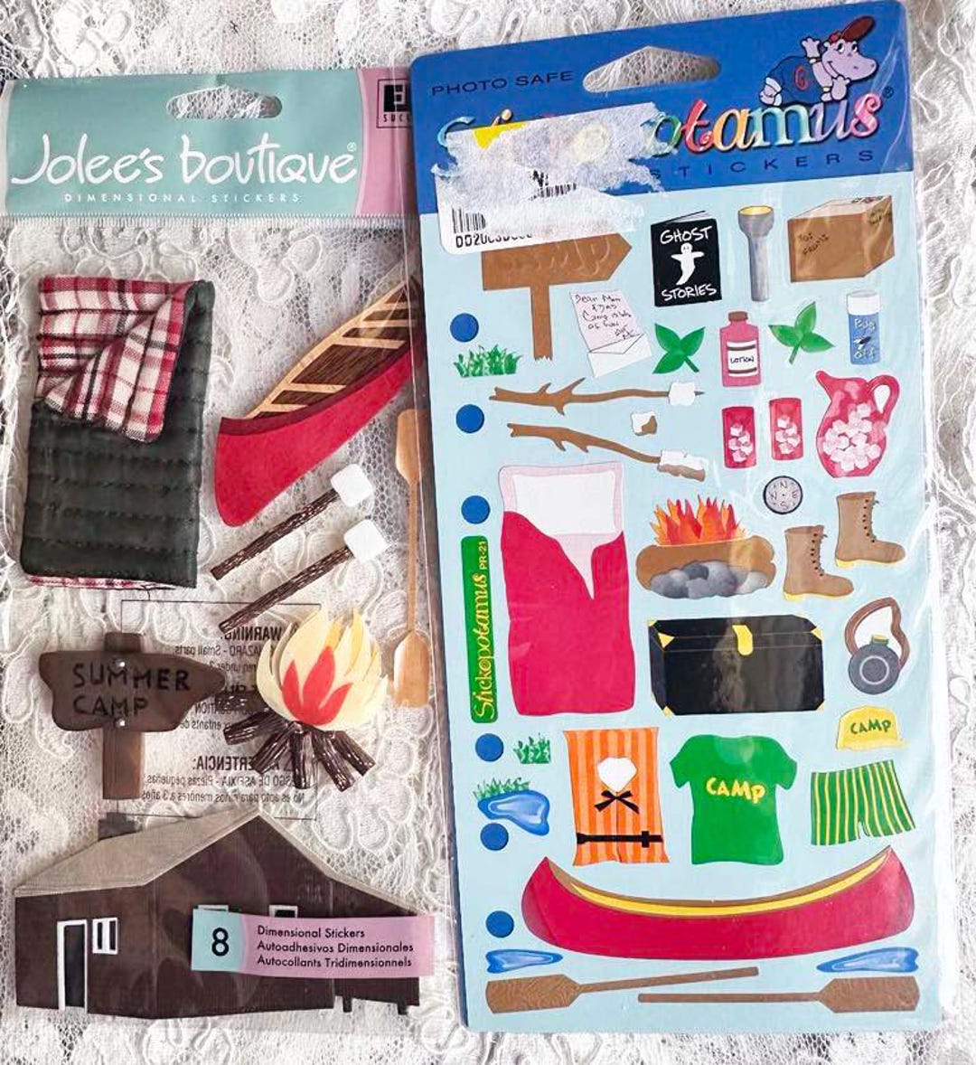 CAMPING THEMED STICKER 2 Different Brand New Sticker Packages Jolee's ...