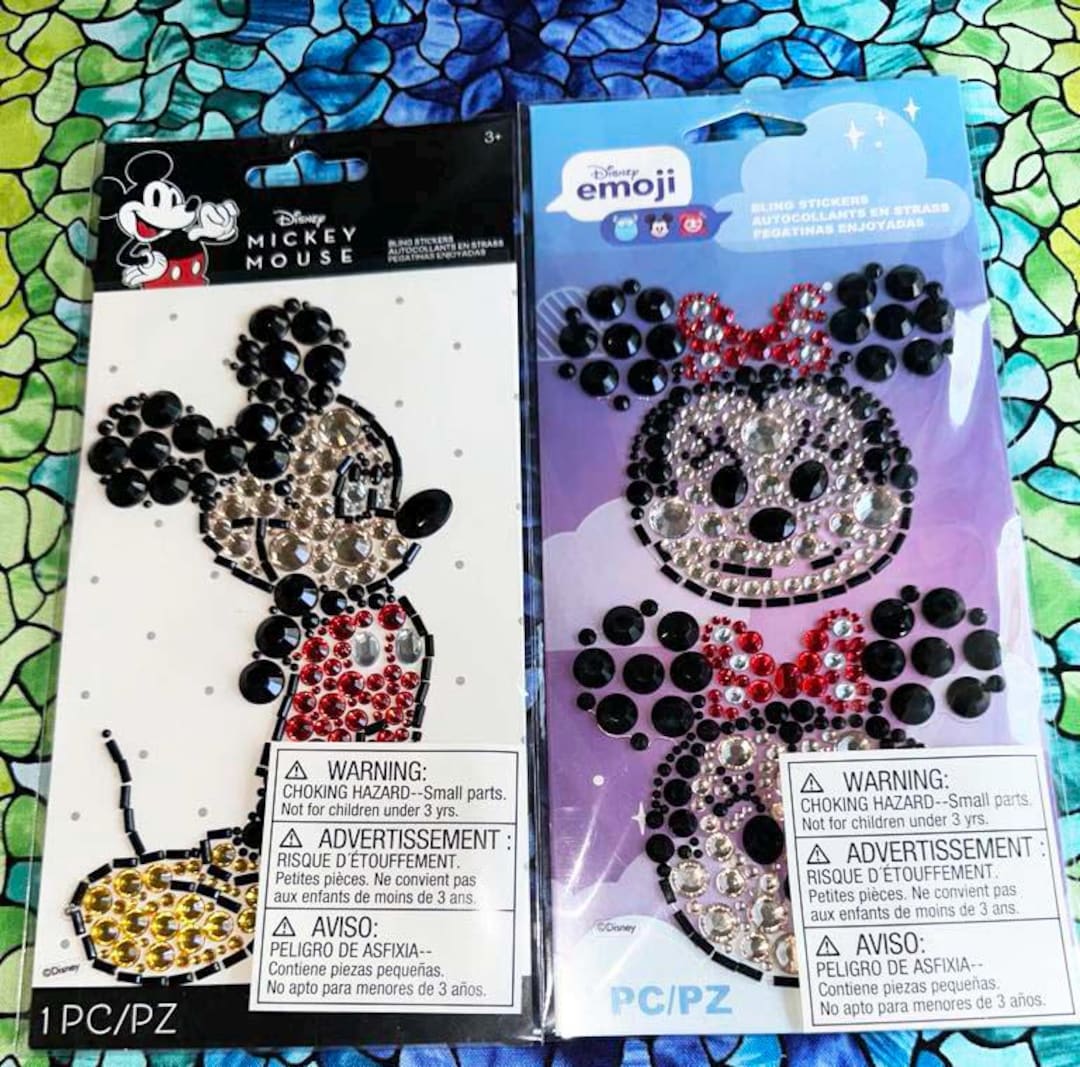 DISNEY MINNIE & MICKEY Mouse Bling Sticker Packs Jeweled Gems for Paper ...