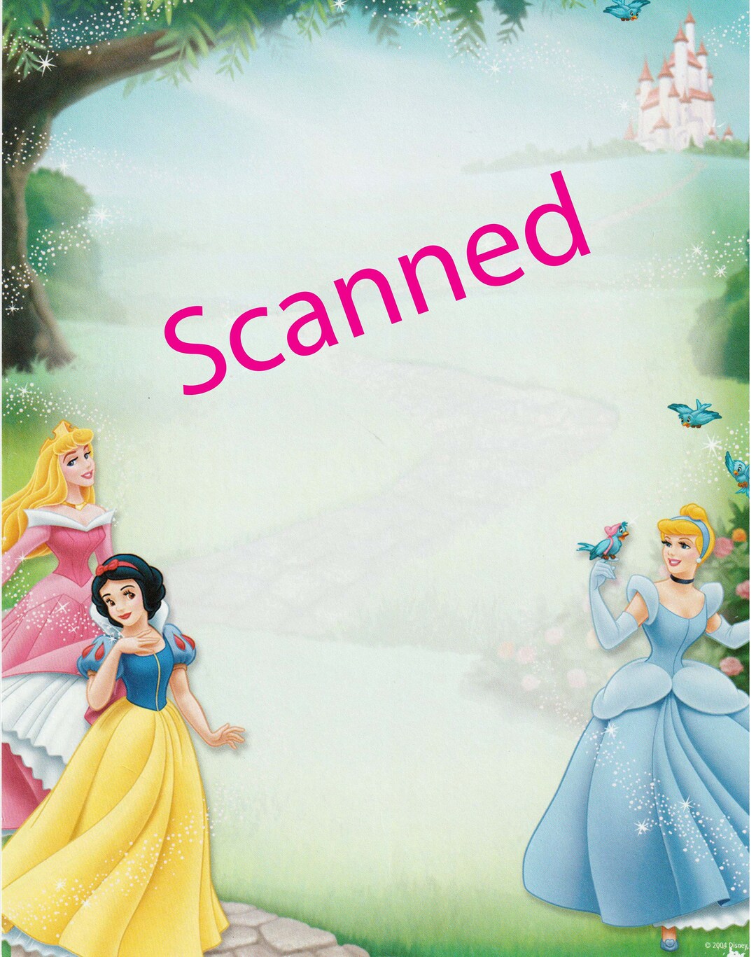 DISNEY PRINCESS STATIONERY Gartner Studios Out of Print 8-1/2" X 11" in ...