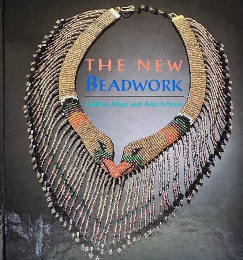 BEADWORK HARDBOUND BOOK Vintage 1990s Kathlyn Moss and Alice Scherer ...