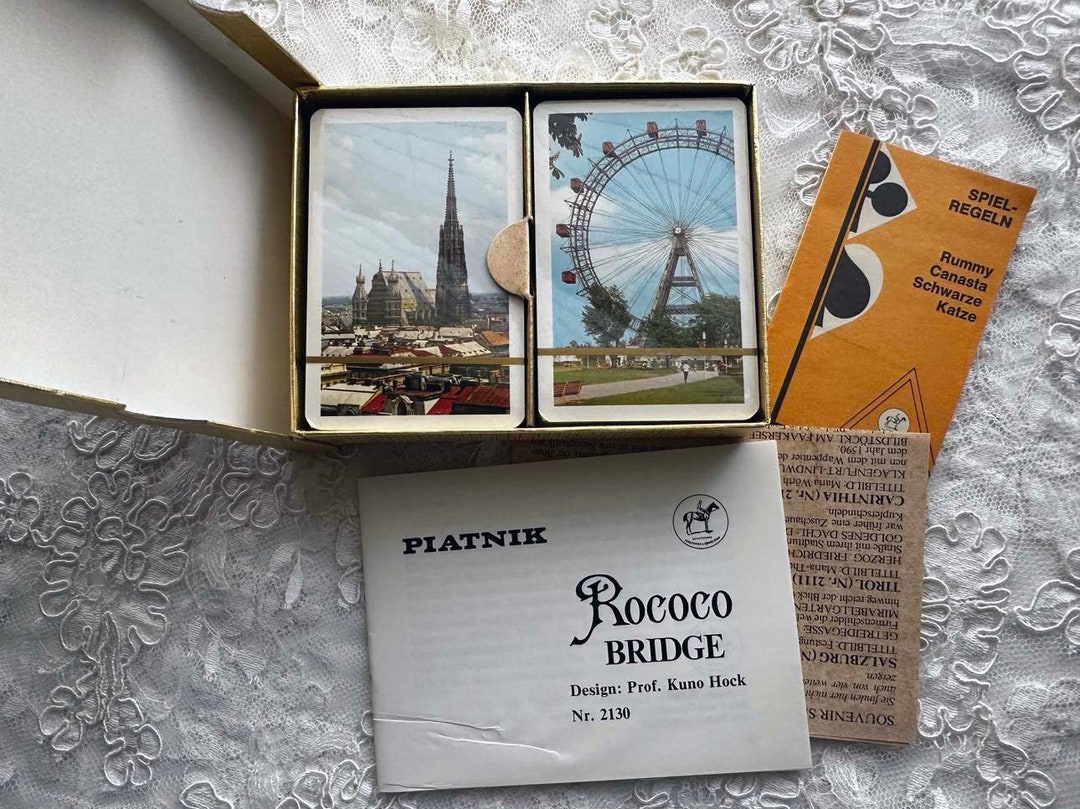 VINTAGE SOUVENIR PLAYING Cards 2 Decks in Box Card Decks Are Sealed Ferris Wheel Bridge Rummy ...
