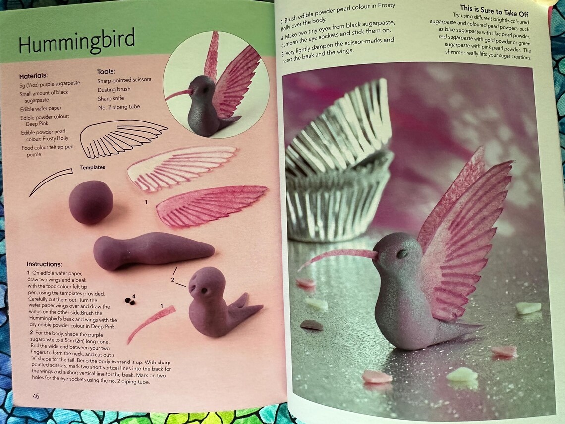 20 CAKE SUGAR BIRDS Book by Frances Mcnaughton - Search Press - Peacock ...