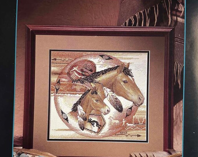 2001 TRIBAL PONIES DIMENSIONS Original Counted Cross Stitch Leaflet 326 ...