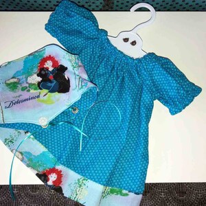 DISNEY MERIDA BRAVE 18" Doll Dress & Corset Set Includes Plastic Hanger ...