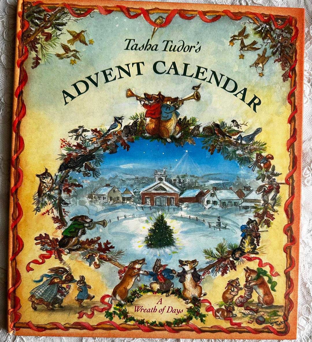 TASHA TUDOR ADVENT Hardbound Book A Wreath of Days Philomel Books 1998 ...