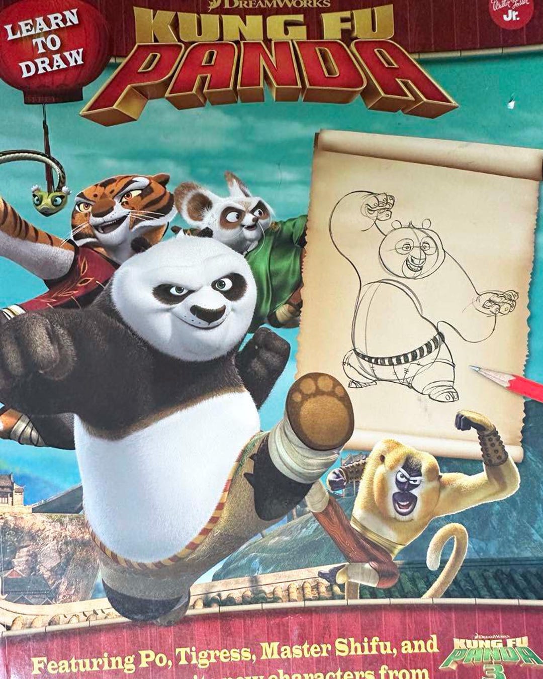 KUNG FU PANDA Learn to Draw Children's Thick Softbound Book Dreamworks ...