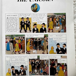 HERGE ADVENTURES of TINTIN the Secret of the Unicorn Softbound Book ...