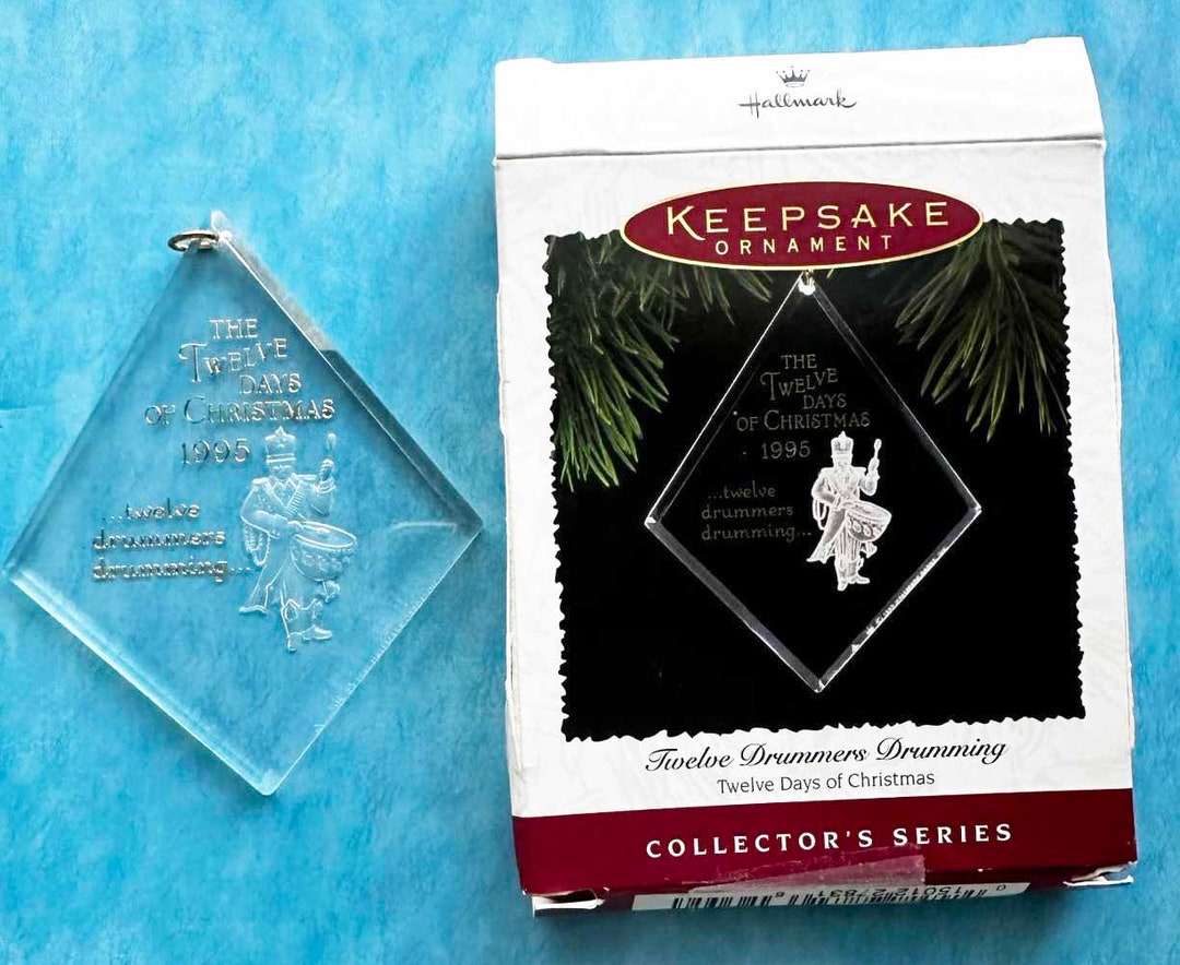 VINTAGE HALLMARK DRUMMER Twelve Days of Christmas 1995 Clear Diamond ...