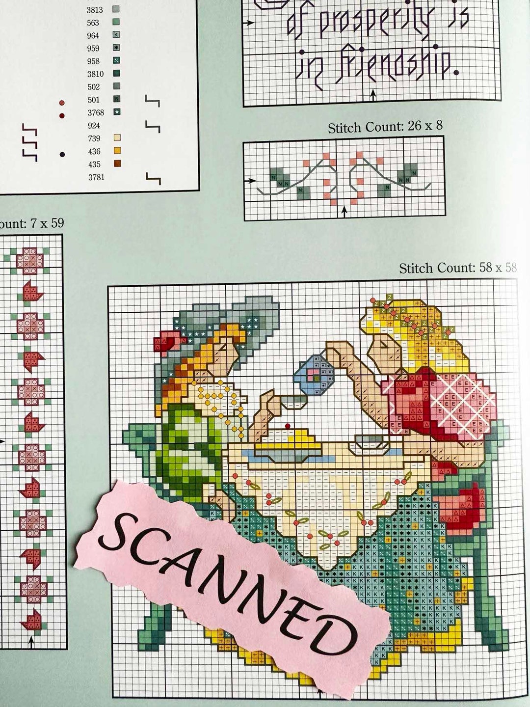 MARIE BARBER 515 INSPIRATIONAL Cross Stitch Designs Thick Book Angels ...
