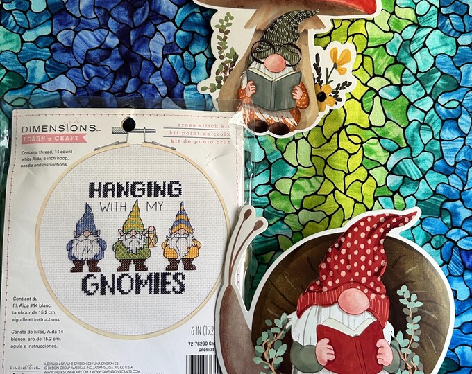 HANGING With My GNOMIES DIMENSIONS Counted Cross Stitch Kit Brand New ...