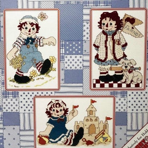 RAGGEDY ANN & ANDY Hobby Lobby Exclusive Fun Filled Day Cross Stitch ...