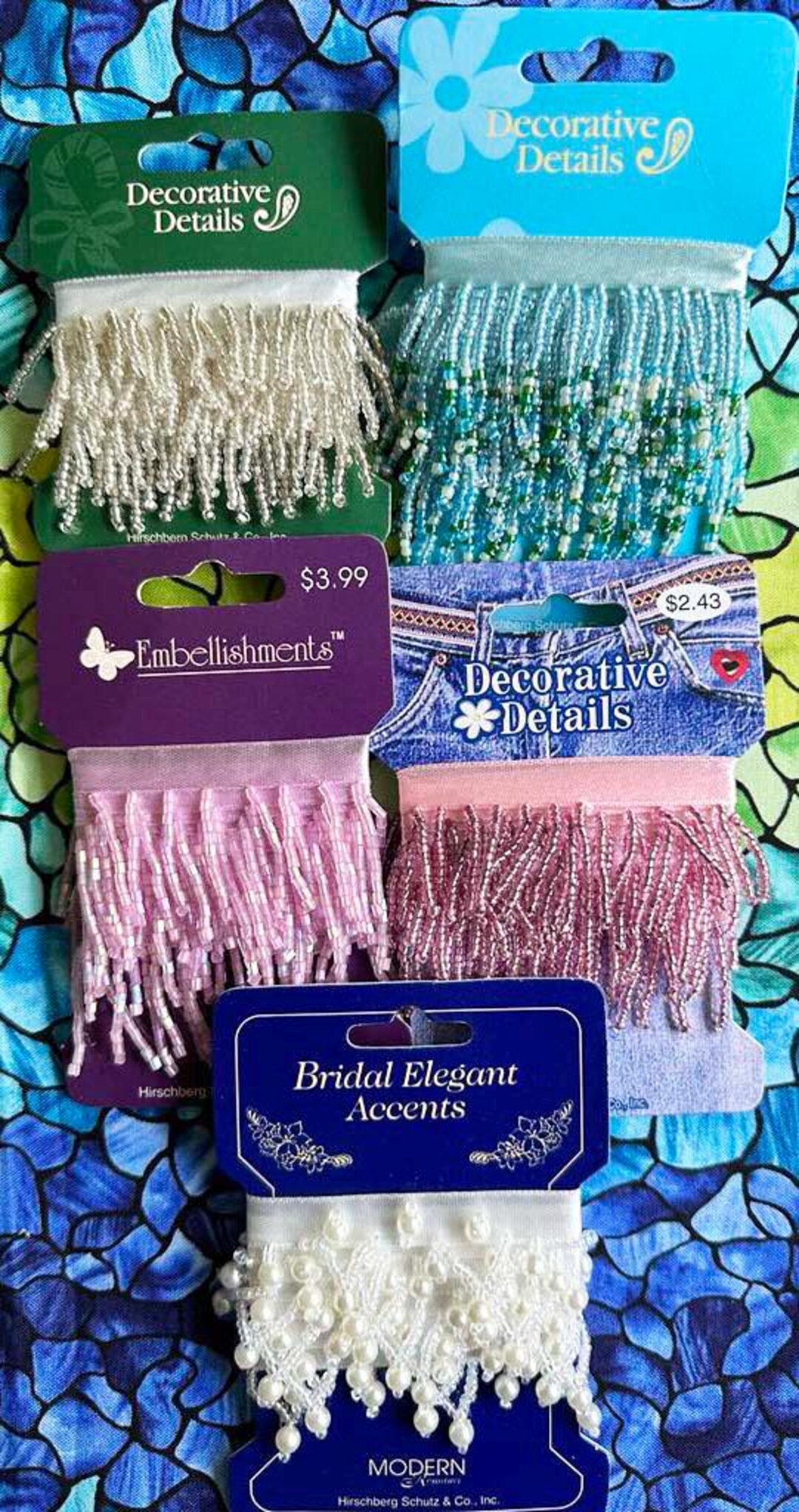 5 DIFFERENT BEADED TRIMS Embellishments for Your Craft Projects ...