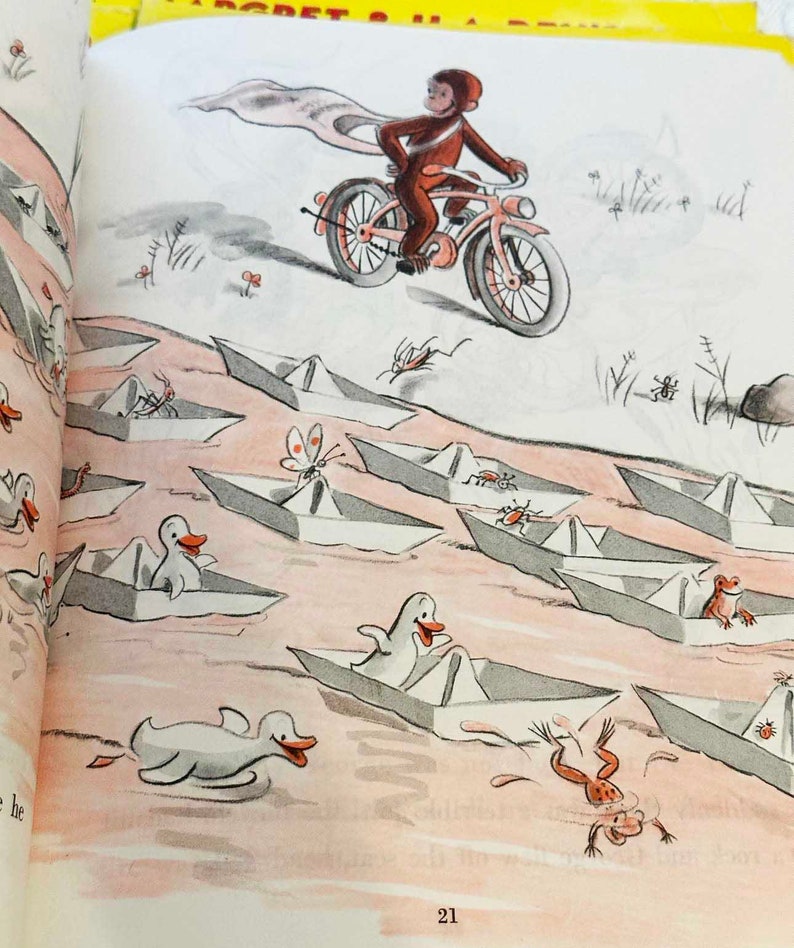 VINTAGE CURIOUS GEORGE Little Monkey Books Plastic Bookmarks - Etsy