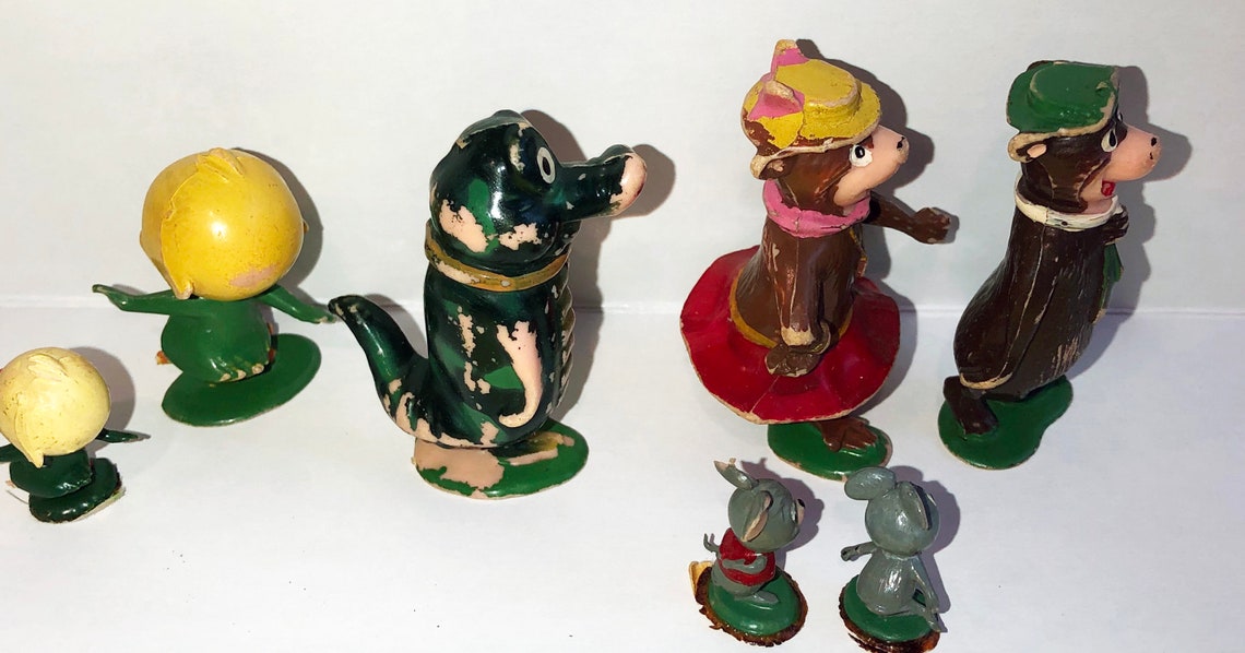 Vintage LARGER MARX TINYKINS Large Scale Rare Sized Figures Plastic ...