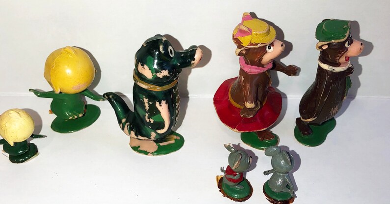 Vintage LARGER MARX TINYKINS Large Scale Rare Sized Figures Plastic ...