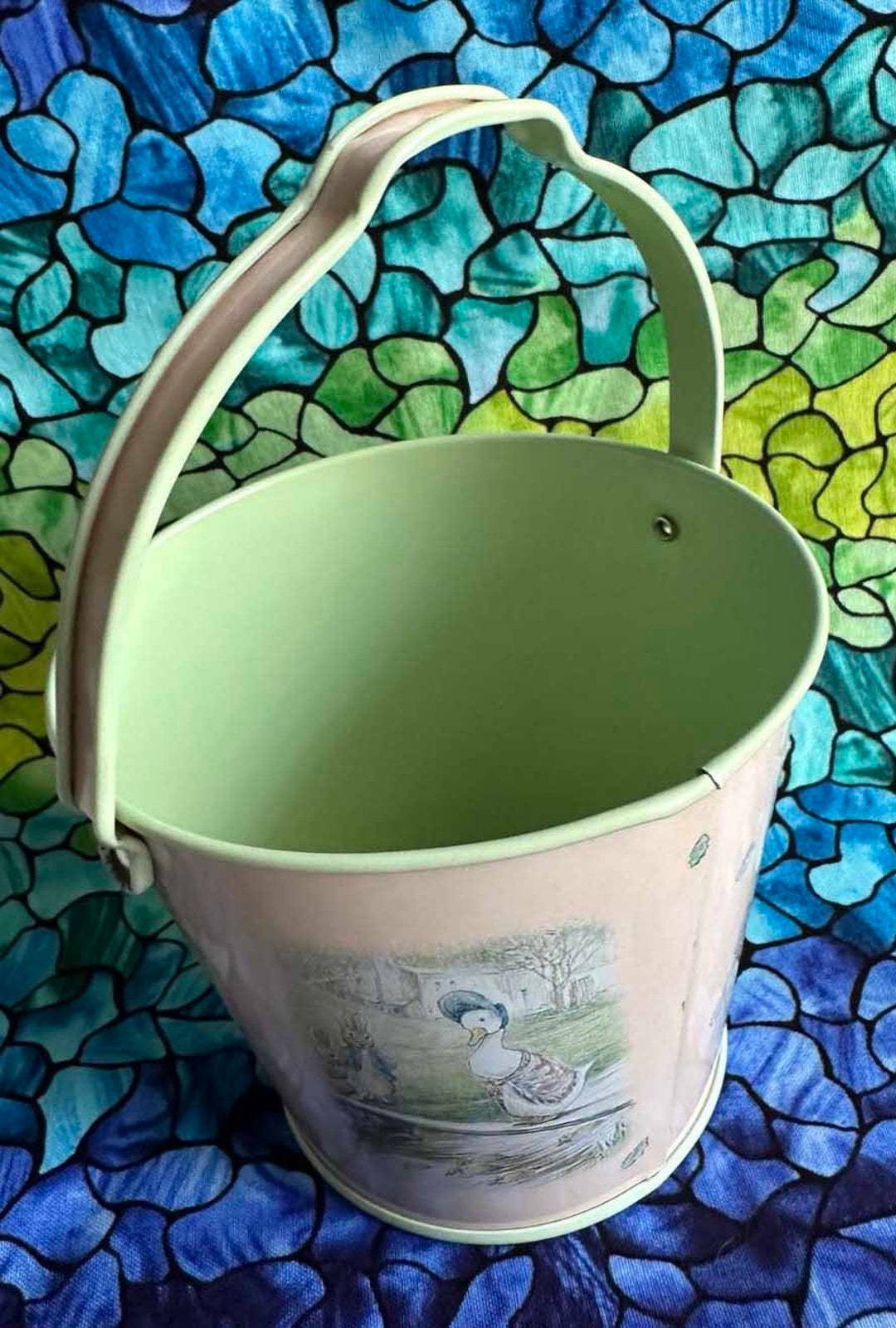 1998 BEATRIX POTTER TIN Bucket 3-1/2" Tall Without the Handle Peter ...