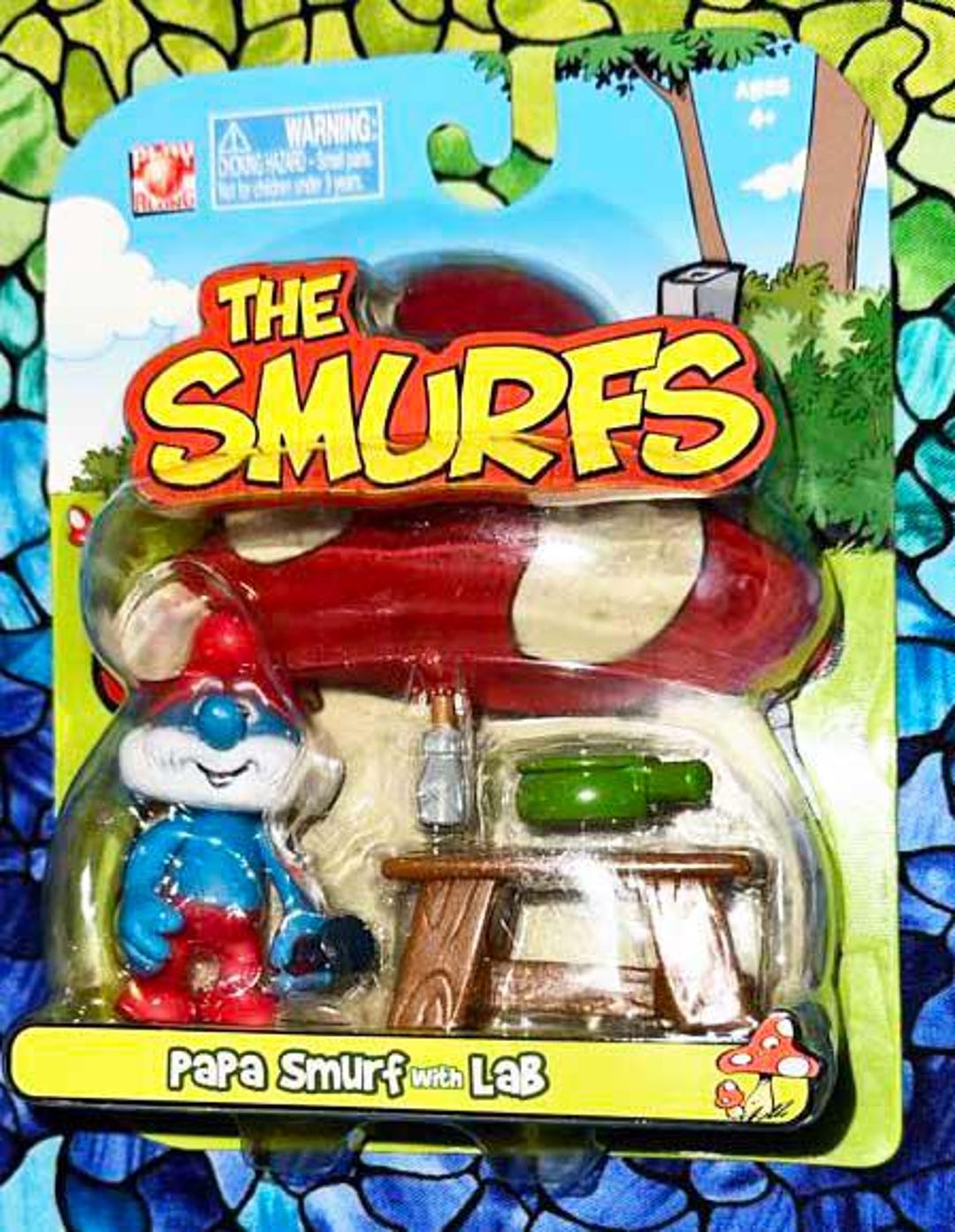The SMURFS PAPA Smurf With LAB Play Along Playset Factory Sealed From ...