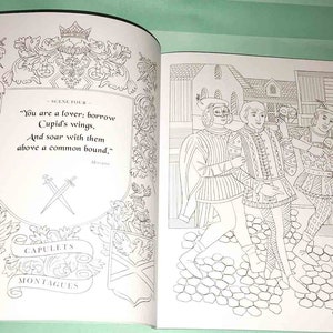 New ROMEO & JULIET SHAKESPEARE'S Play With Color Page Quality Coloring ...