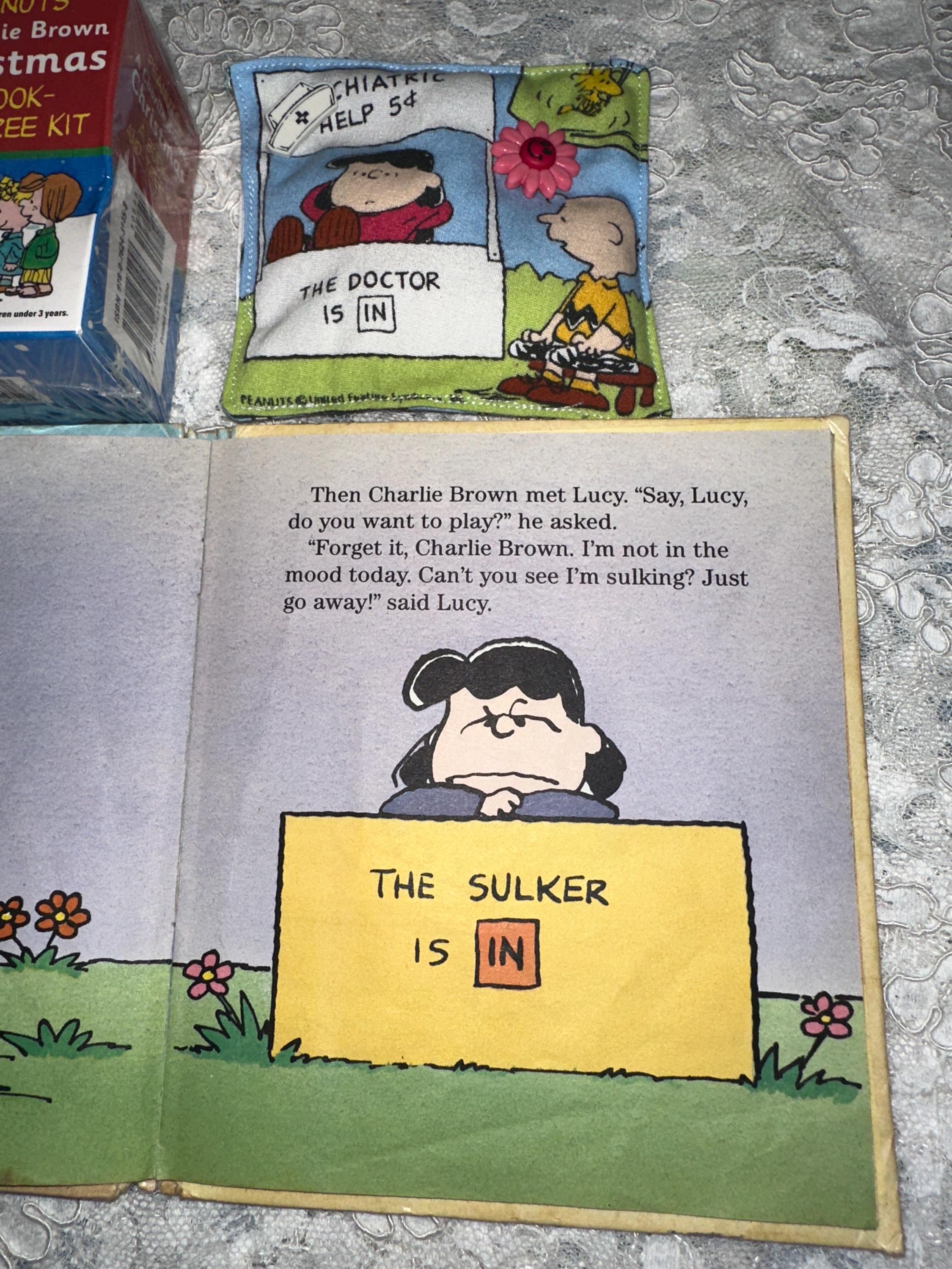 3 CHARLIE BROWN PEANUTS Vintage Items Handmade Bean Bag, Boxed ...