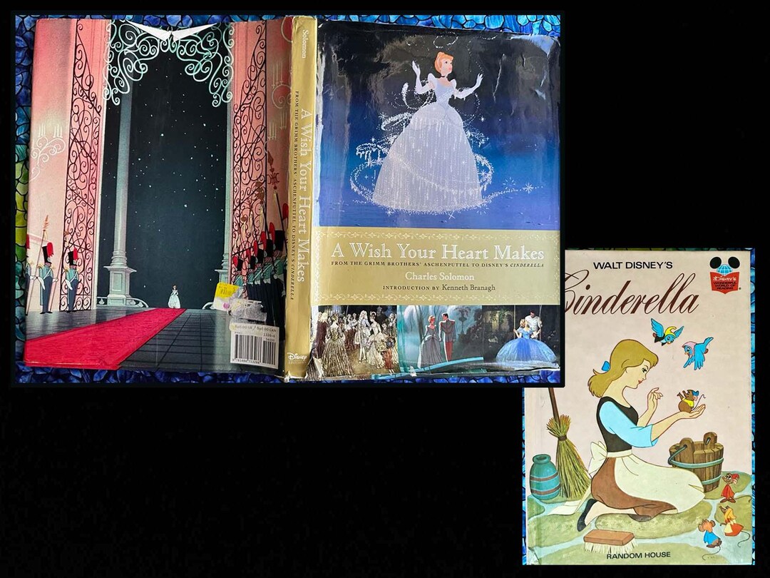 2 CINDERELLA BOOKS One 1976 Random House & A Wish Your Heart Makes ...