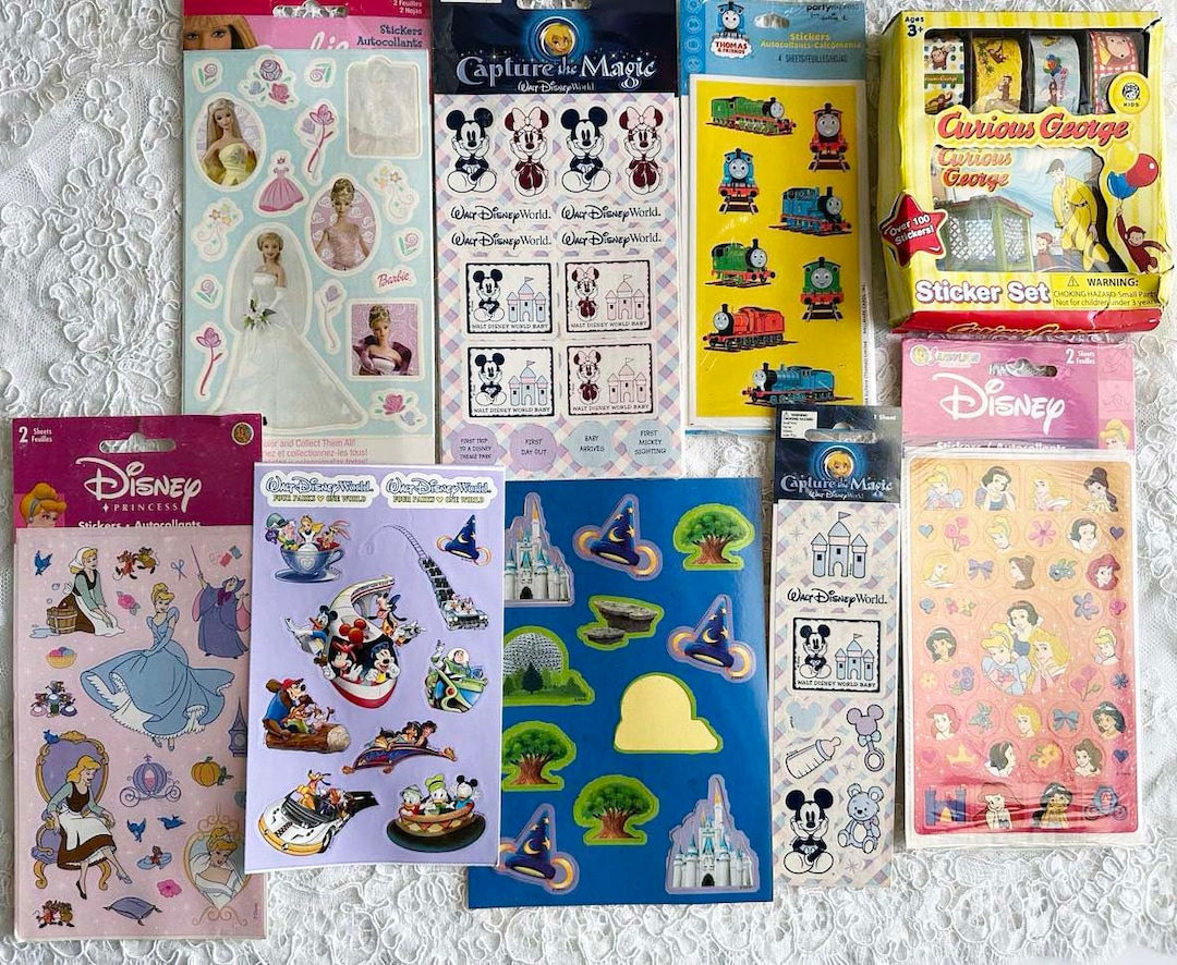 VINTAGE DISNEY STICKERS & More Splash Mountain With Brer Rabbit Gang W ...
