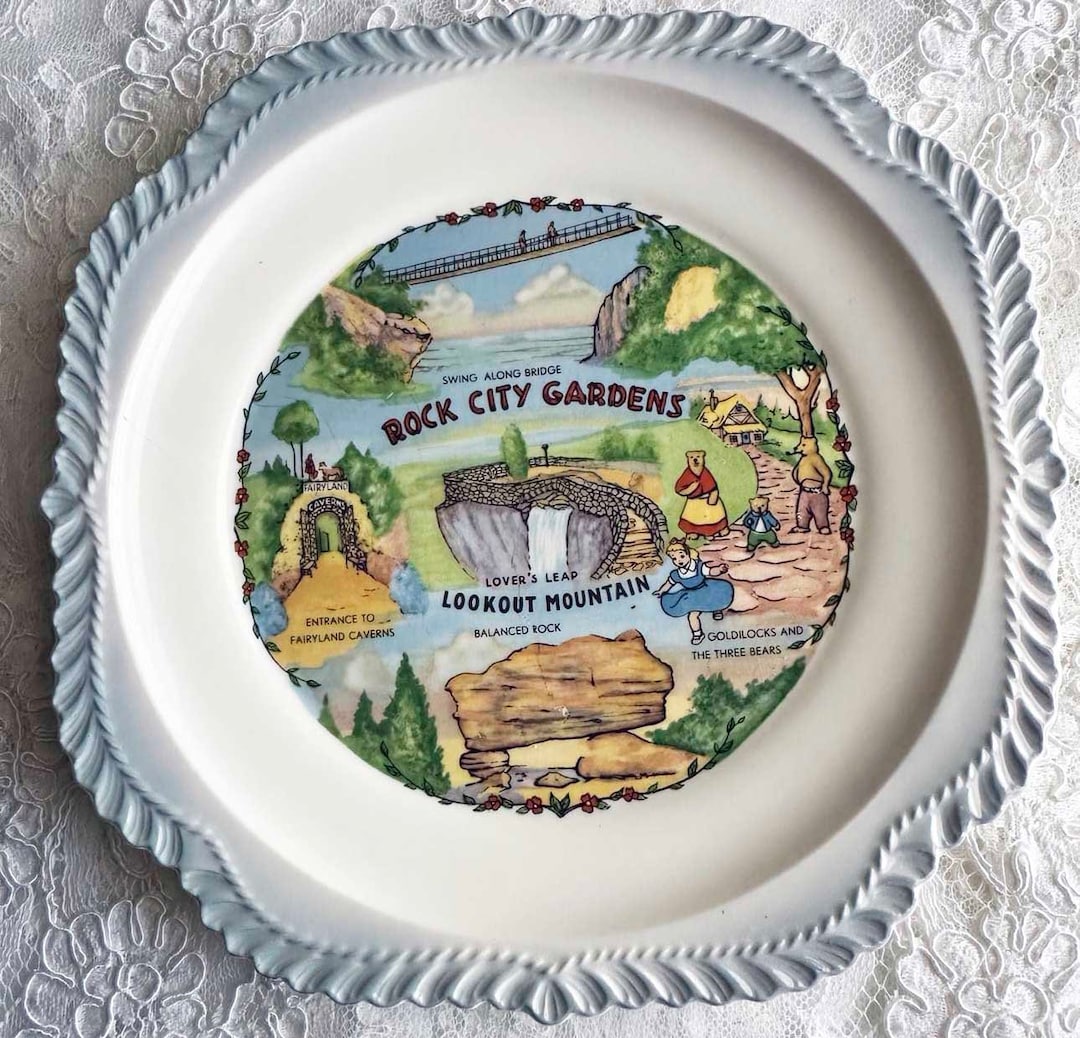 Vintage ROCK CITY GARDENS Lookout Mountain Collectors Plate Fancy ...