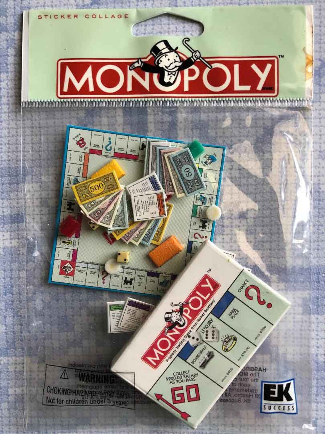 2003 MONOPOLY BOARDGAME STICKERS Miniatures for Dollhouse or Scrapbook ...