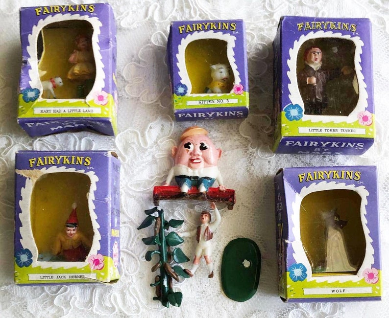 Five (5) BOXED MARX FAIRYKINS Vintage Plus Extra Loose Figures Little ...
