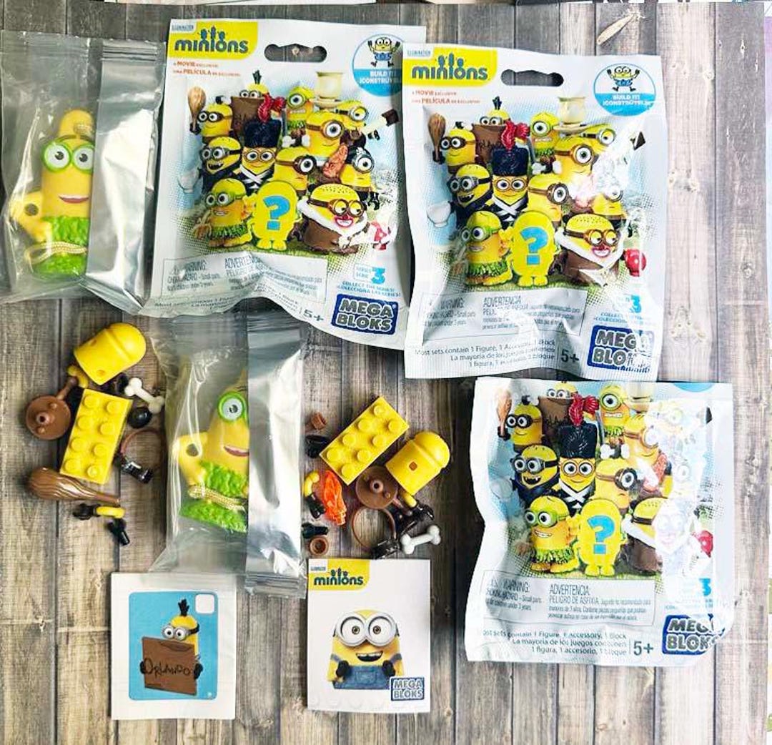 MINIONS MEGA BLOKS Cake Toppers And/or Building Blocks 2 Sealed, 2 ...