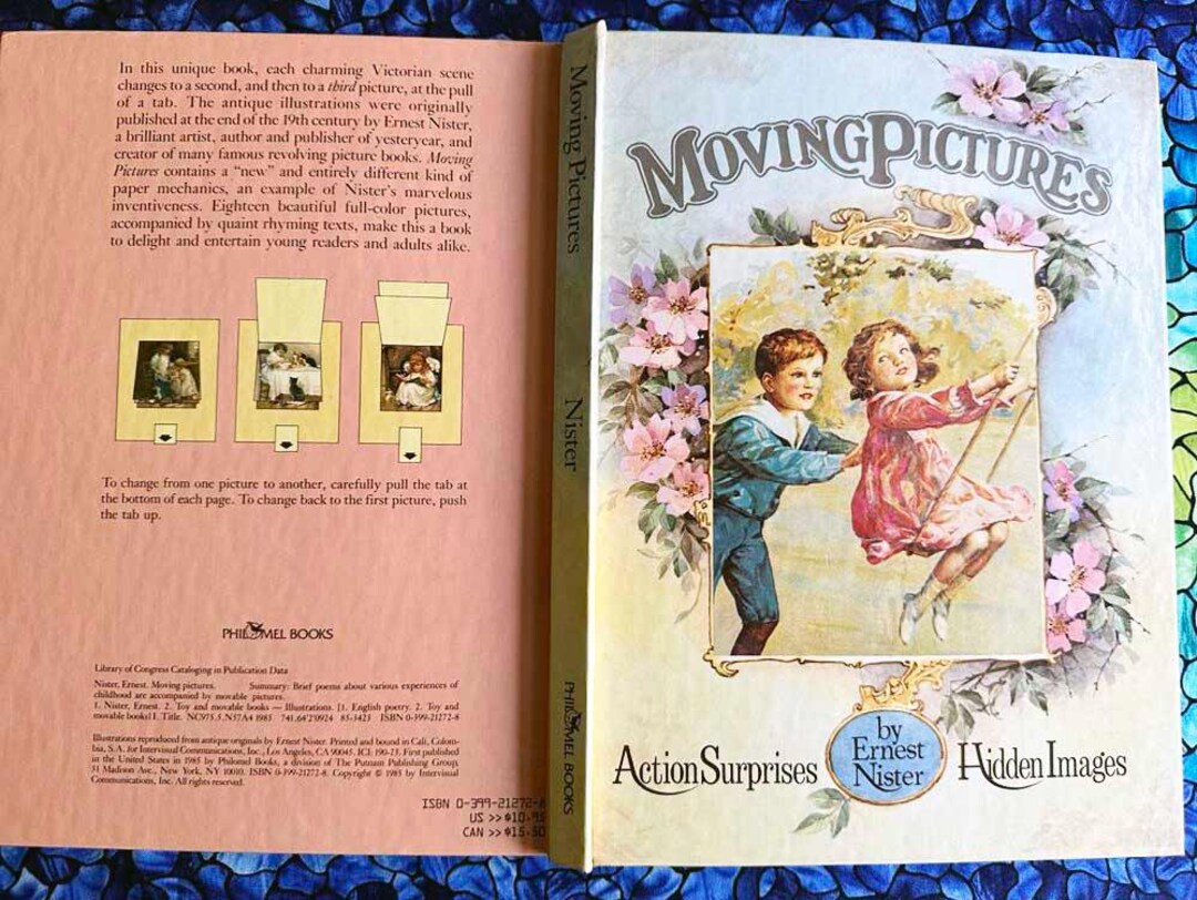 1985 VICTORIAN MOVING PICTURES Hardbound Book by Philomel Action ...