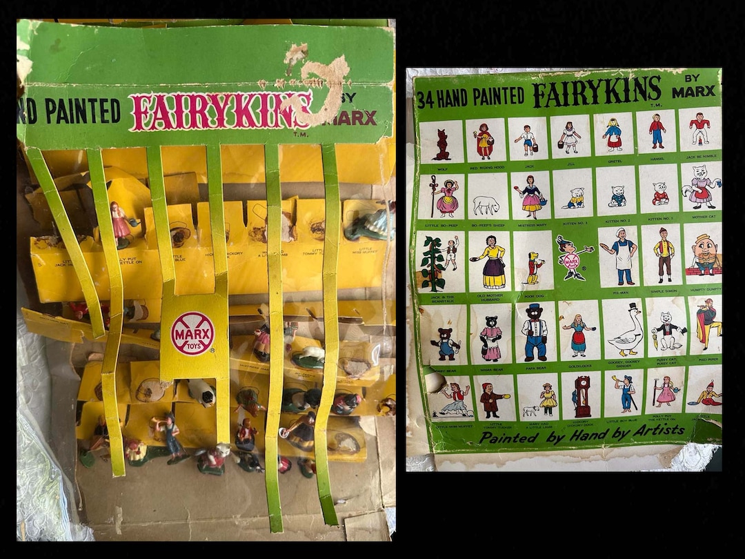 MARX FAIRYKINS BOXED Set 24 Vintage Please Read Description Very Old ...