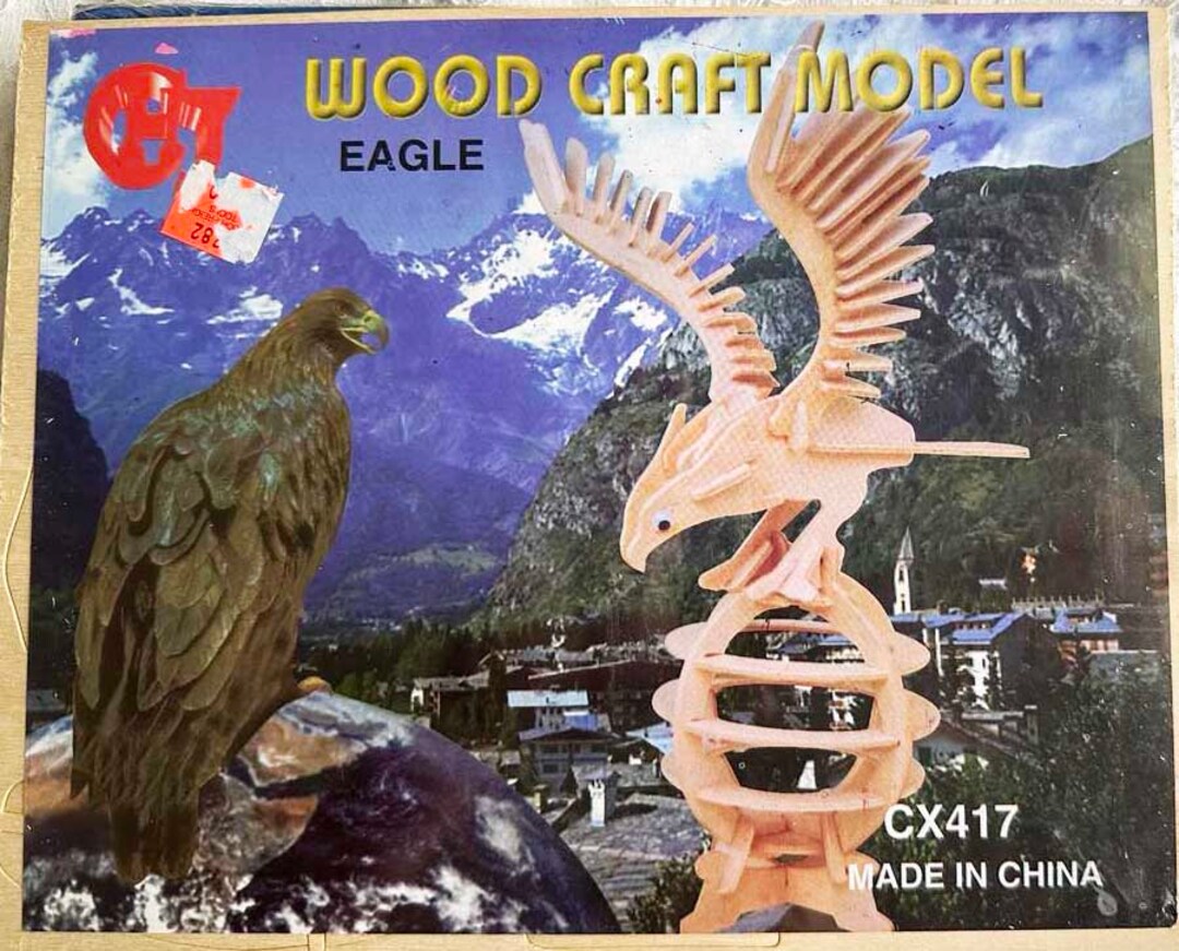 EAGLE WOOD Build Dimensional CRAFT Kit C.X.417 Punch and Sand Factory ...